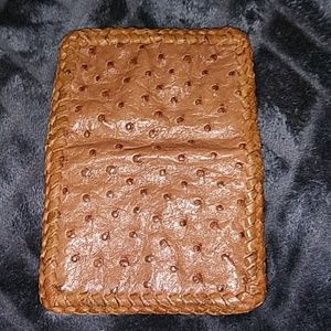 Tandy Leather | Bags | Tandy Ostrich Leather Bifold Mini Wallet | Poshmark